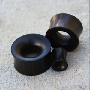 Zebra Wood Flesh Tunnel Plug