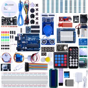 elegoo uno r3 project most complete starter kit with tutorial compatible with arduino ide (200+ components)