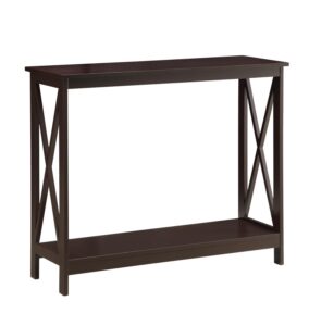 convenience concepts oxford console table with shelf, espresso