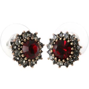 yoursfs burgundy stud earrings for women vintage earrings red austrian crystal studs earrings 10mm