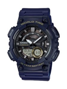 casio men's aeq110w-2av heavy duty analog-digital display quartz blue watch