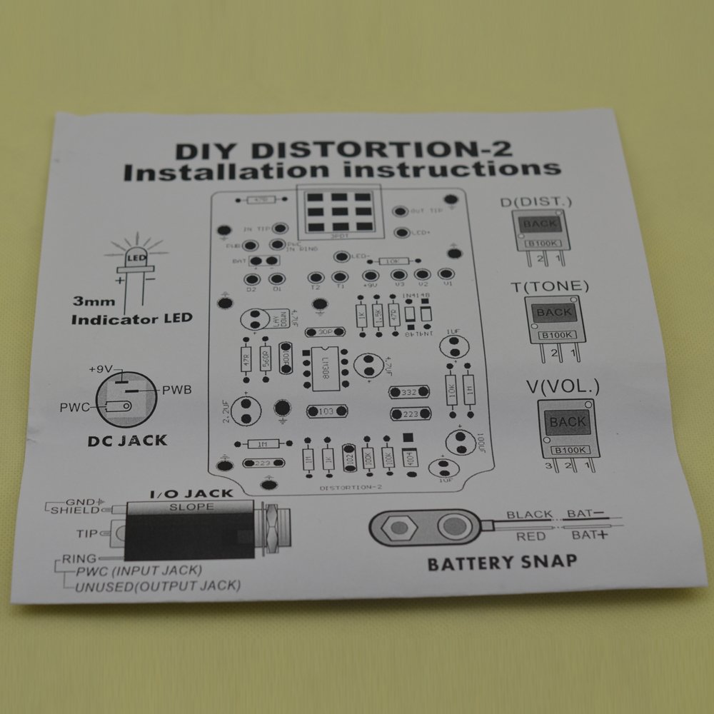 TTONE DIY Distortion Pedals Electric Guitar Metal Distortions Single Effects Pedal