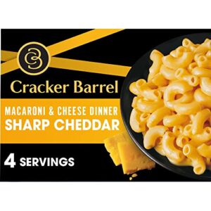 cracker barrel sharp cheddar macaroni & cheese dinner, 14 oz box