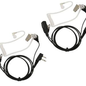 GoodQbuy Midland Walkie Talkie Earpiece,Covert Acoustic Tube Earpiece Headset with PTT is Compatible with MidlandGXT1000VP4 LXT500VP3 GXT1050VP4 GXT1000XB (2 Pack)