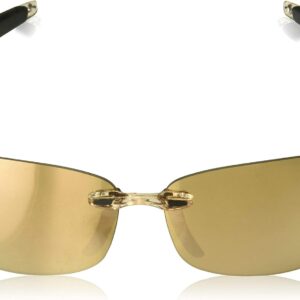 Revo Descend E Polarized Rimless Sunglasses, Blush Frame with Champagne Lens, 0 (RE 4060)