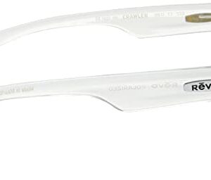 Revo Sunglasses Crawler: Polarized Performance Rectangle Sport Wrap Frame, Clear Crystal Frame with Blue Water Lens