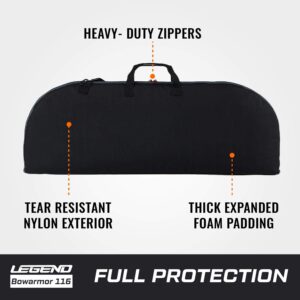 Legend Archery Bowarmor™ 116 Compound Bow Case - Shoulder strap, Soft tricot and foam padding - Inside Length 44"