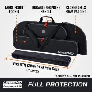 Legend Archery Bowarmor™ 116 Compound Bow Case - Shoulder strap, Soft tricot and foam padding - Inside Length 44"