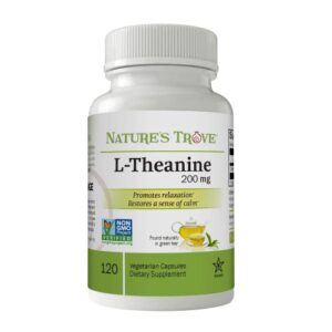 l-theanine 200mg by nature's trove - 120 vegetarian capsules