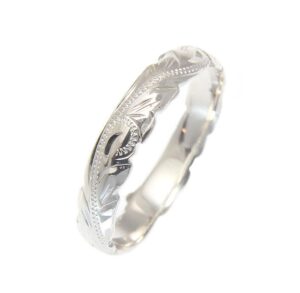 arthur's jewelry sterling silver 925 4mm cut out edge hawaiian scroll hand engraved ring band size 9