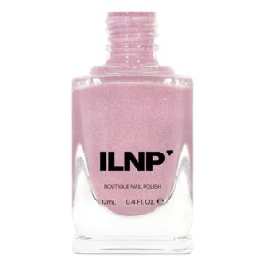 ilnp sweet pea - seashell pink holographic sheer jelly nail polish