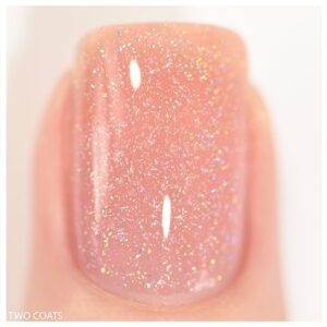 ILNP Sweet Pea - Seashell Pink Holographic Sheer Jelly Nail Polish