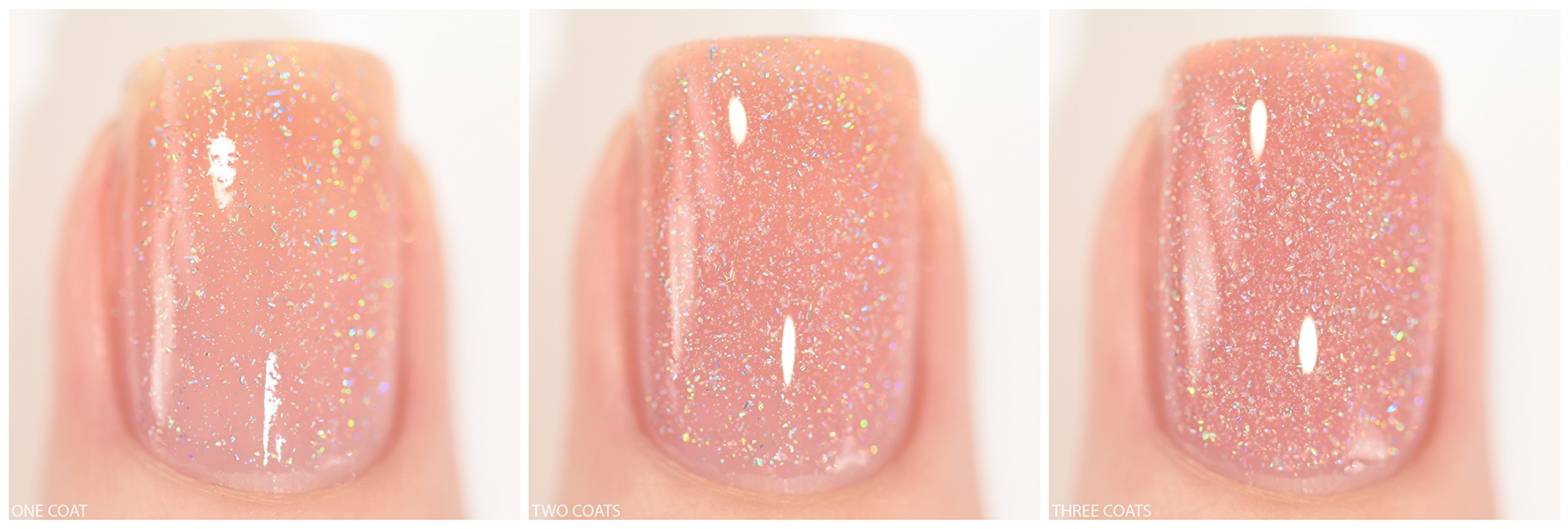 ILNP Sweet Pea - Seashell Pink Holographic Sheer Jelly Nail Polish