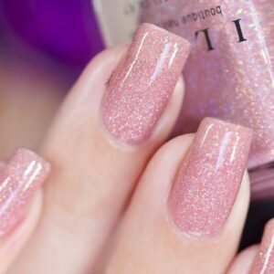 ILNP Sweet Pea - Seashell Pink Holographic Sheer Jelly Nail Polish