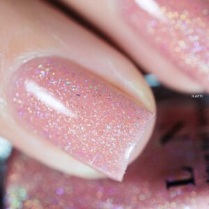 ILNP Sweet Pea - Seashell Pink Holographic Sheer Jelly Nail Polish