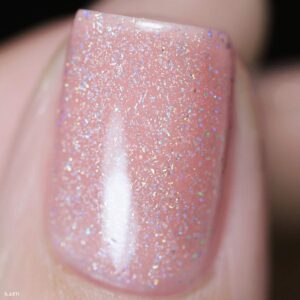 ILNP Sweet Pea - Seashell Pink Holographic Sheer Jelly Nail Polish