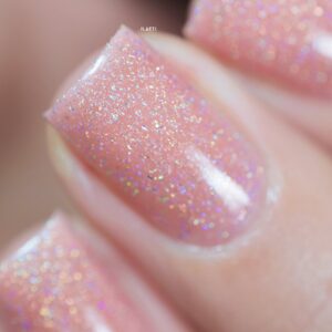 ILNP Sweet Pea - Seashell Pink Holographic Sheer Jelly Nail Polish