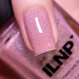 ILNP Sweet Pea - Seashell Pink Holographic Sheer Jelly Nail Polish