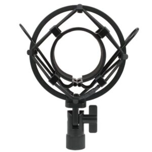 ZRAMO TH106 Black Spider Universal Microphone Shock Mount Holder Adapter Clamp Clip 48-51MM Large Diameter Studio Condenser Mic Anti-Vibration Mic Holder for AT2020 AT2500