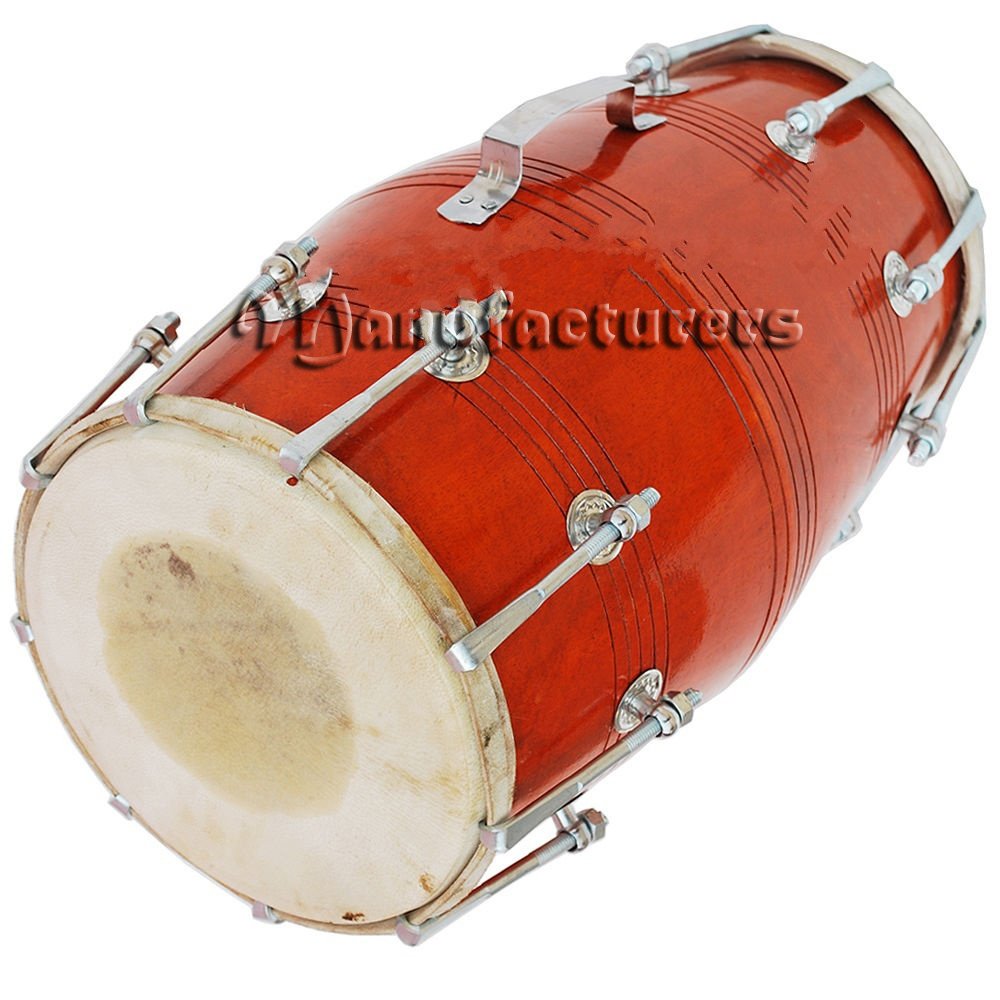 Dholak Drums 18 Bolt Tuned Made With Mango Wood Dholki Yoga Bhajan Kirtan Mantrared