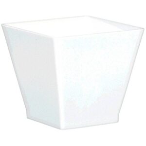 amscan tableware plastic mini cubes, 2 oz, white