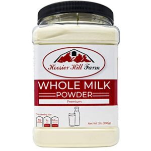 Hoosier Hill Farm All American Dairy Whole Milk Powder, 2 Pound (32oz), Hormone Free & No Additives (Pack of 1)