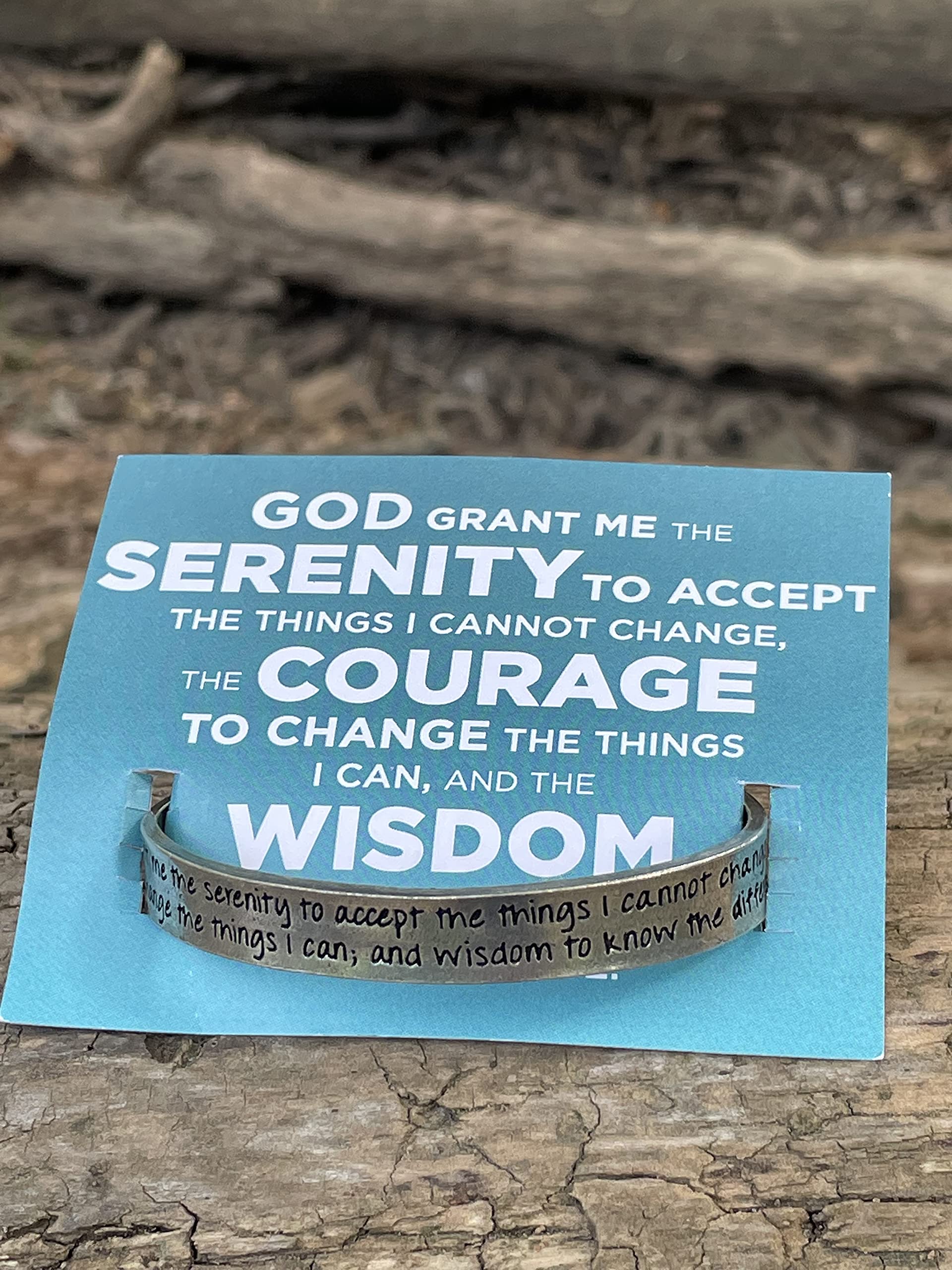 Quotable Cuffs Serenity Prayer Bracelet- Inspirational Engraved Pewter Bracelet by Whitney Howard Designs