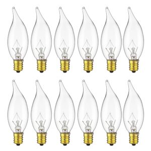 sunlite incandescent 25 watt petite chandelier 194 lumens clear light bulb 12 pack