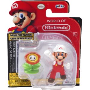 World of Nintendo Fire Mario 2.5 inch Figure with Fire Flower