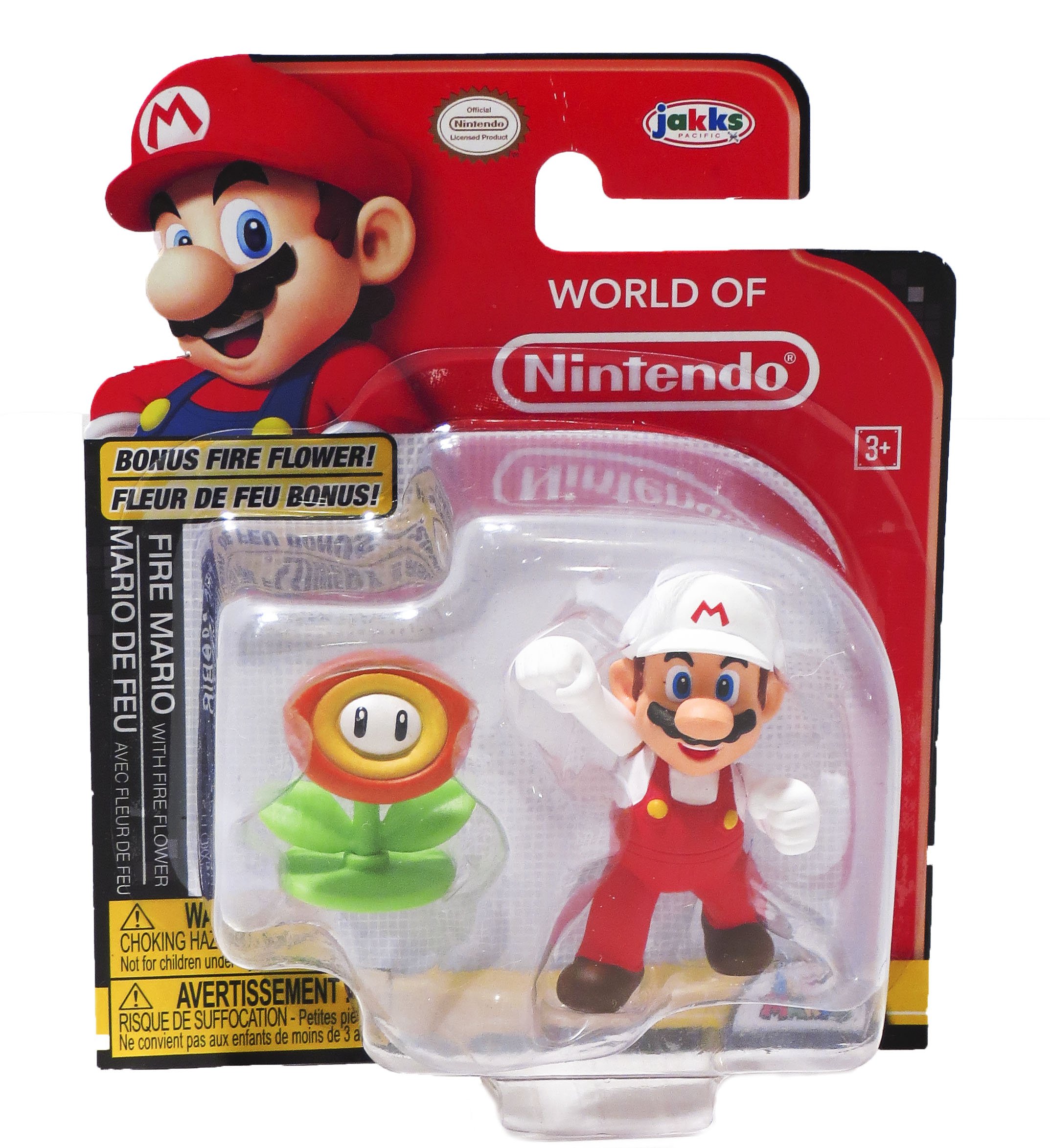 World of Nintendo Fire Mario 2.5 inch Figure with Fire Flower