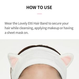 ETUDE My Beauty Tool Lovely Etti Hair Band | A Cute and Lovely Tool To Keep Away Your Hair | Hair Band for Cleansing & Sleeping