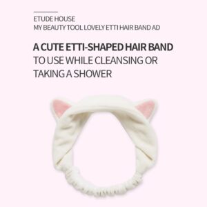 ETUDE My Beauty Tool Lovely Etti Hair Band | A Cute and Lovely Tool To Keep Away Your Hair | Hair Band for Cleansing & Sleeping