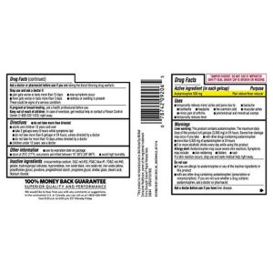 PDTXCLS Member's Mark Rapid Release Extra Strength Acetaminophen Pain Reliever, 400 caps