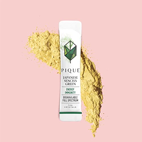 Pique Organic Sencha Tea Crystals - Supports Immunity, Energy - 14 Single Serve Sticks (Pack of 1)