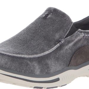 Skechers Men's Relaxed Fit Elected Drigo Slip-On Loafer,Charcoal,13 3E US