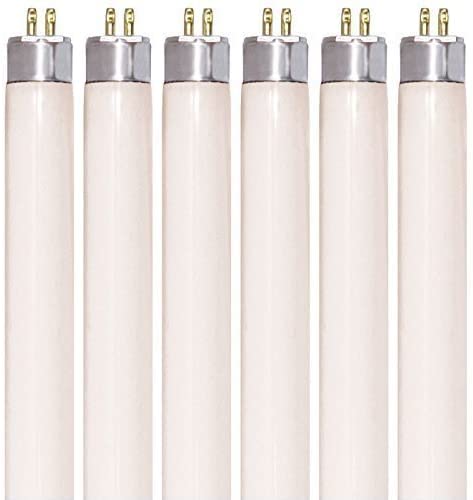 BULBMASTER F8T5 CW Fluorescent Bulbs 12 Inch - F8 T5 8W Cool White 4100K Fluorescent 12" Under Cabinet Light Bulbs Linear T5 380 Lumens - Under The Counter Small Fluorescent Light Bulb - Pack of 6