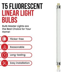 BULBMASTER F8T5 CW Fluorescent Bulbs 12 Inch - F8 T5 8W Cool White 4100K Fluorescent 12" Under Cabinet Light Bulbs Linear T5 380 Lumens - Under The Counter Small Fluorescent Light Bulb - Pack of 6