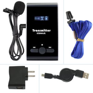 exmax ex-100t ex-100 transmitter + microphone only for ex-100 wireless tour guide system receivers church translation simultaneous interpreting teaching conference travel museum tour(1 transmitter)