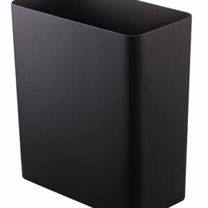 Yamazaki GB-Y BK Tower Square Trash Can, Rectangular, Black