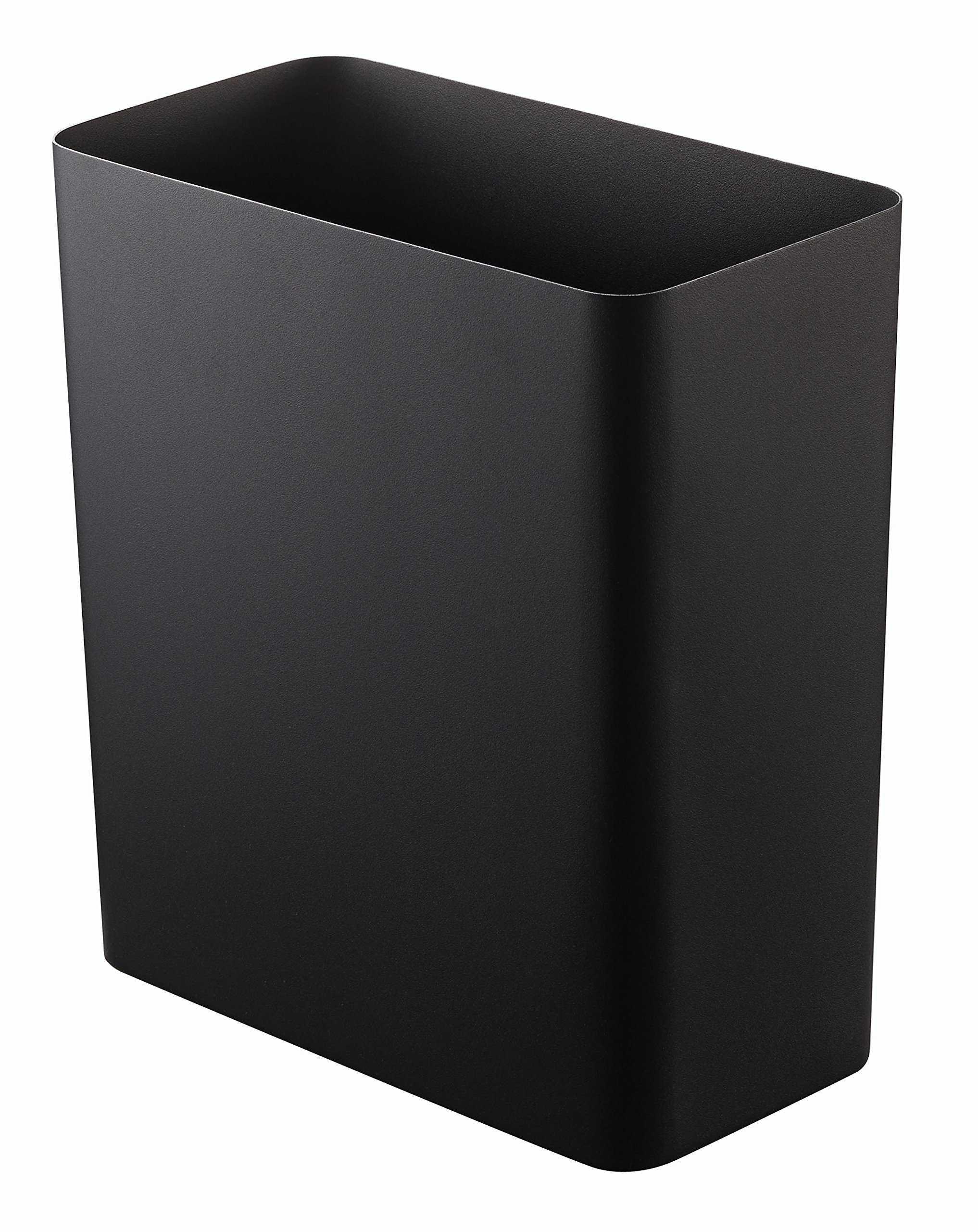 Yamazaki GB-Y BK Tower Square Trash Can, Rectangular, Black