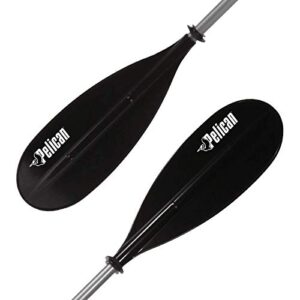 pelican - 2-piece heavy-duty aluminum kayak paddle - extra tough & lightweight - for kayaks or inflatable (black, 89 in)