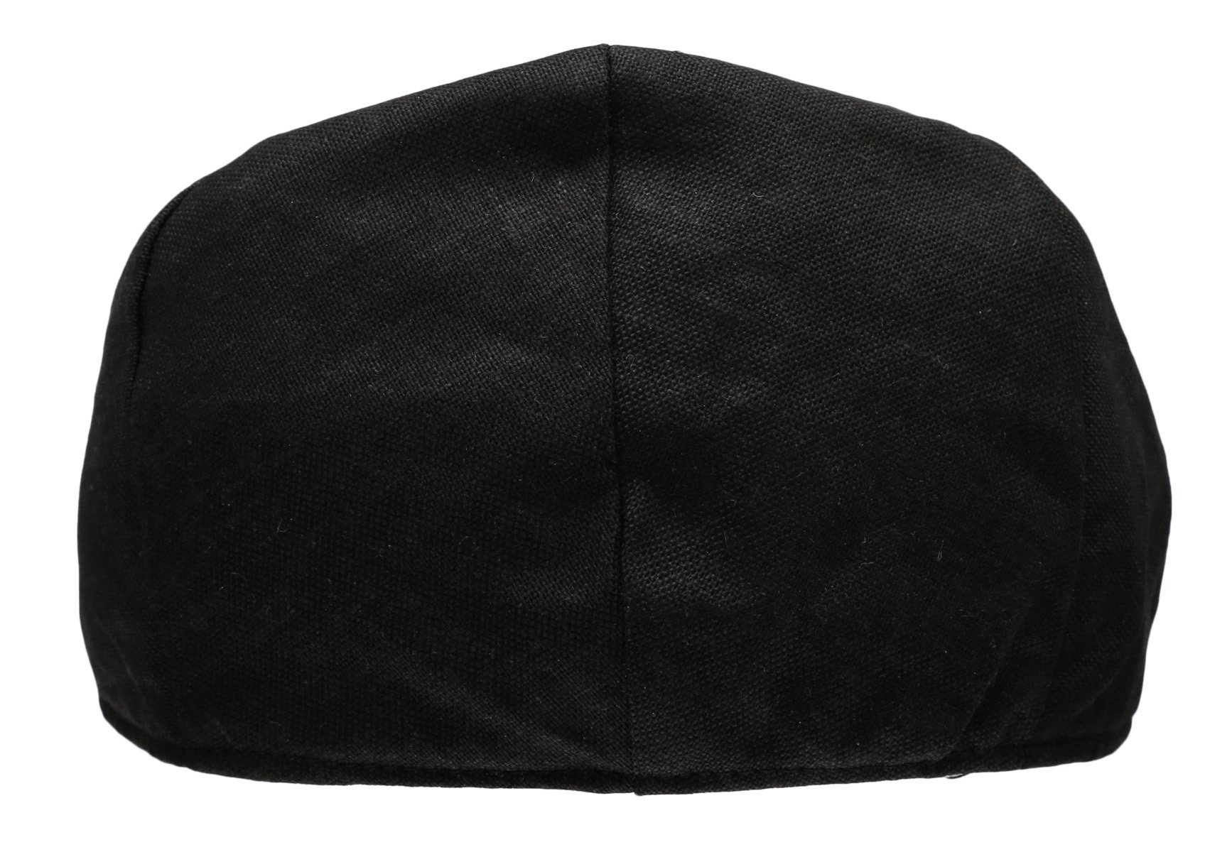 Men's Linen Flat Ivy Gatsby Summer Newsboy Hats (Black, LXL)