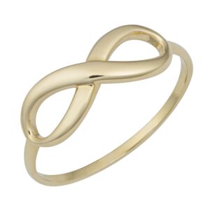 kooljewelry 10k yellow gold infinity ring (size 9)