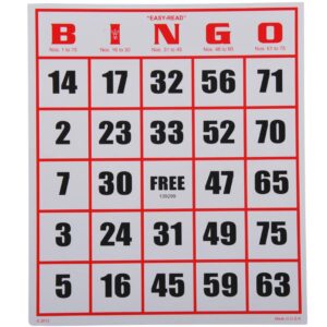 Regal Bingo Jumbo Bingo Cards Deck Reusable - Bingo Games for Family - 50 Playing Cards