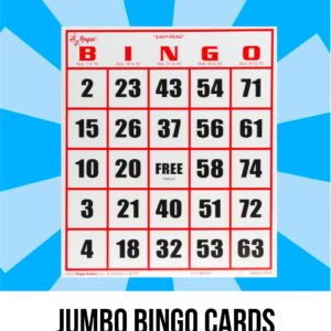 Regal Bingo Jumbo Bingo Cards Deck Reusable - Bingo Games for Family - 50 Playing Cards