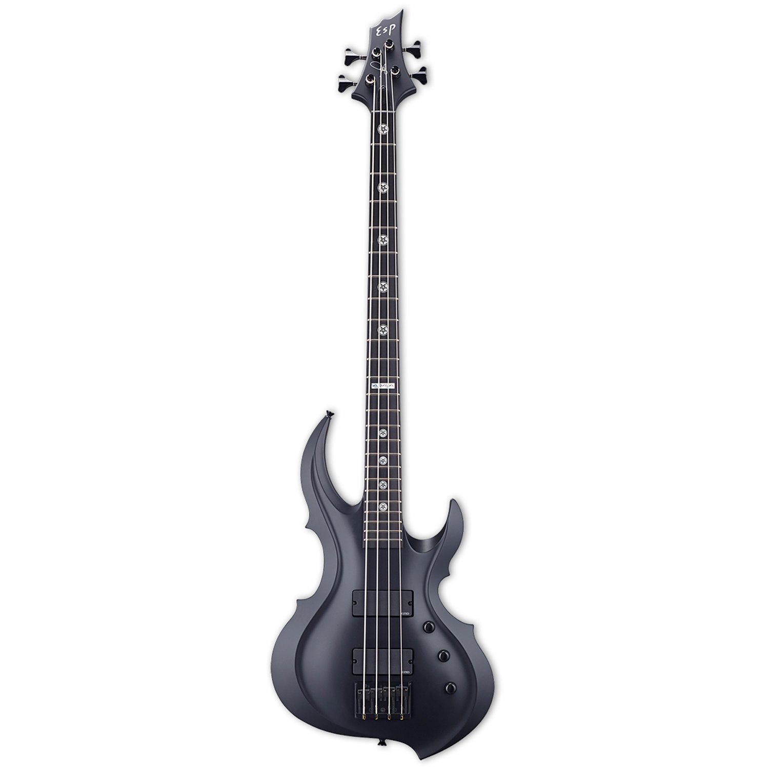 ESP ETARAYAFRXBLKS Tom Araya Signature Series FRX Electric Bass, Black Satin