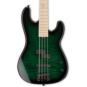 ESP LMM4FMDSTGSB-KIT-2 Marco Mendoza Signature Series 4-String Electric Bass, Dark See Thru Green Sunburst