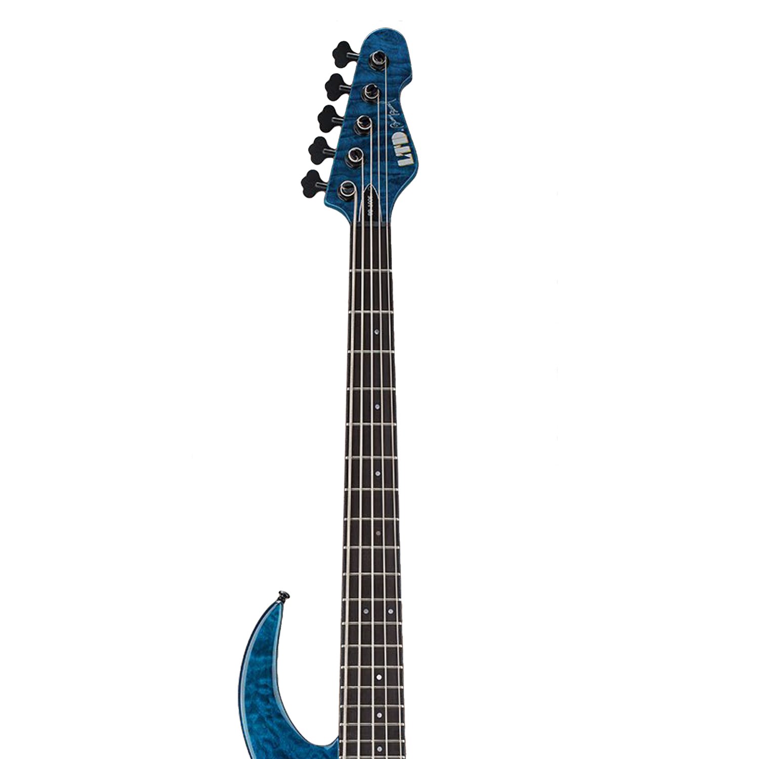 ESP LBB1005QMBLKAQ-KIT-1 Bunny Brunel Signature Series BB-1005 QM 5-String Electric Bass, Black Aqua