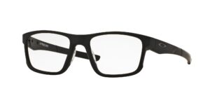 oakley men's ox8078 hyperlink square prescription eyeglass frames, satin black/demo lens, 54 mm