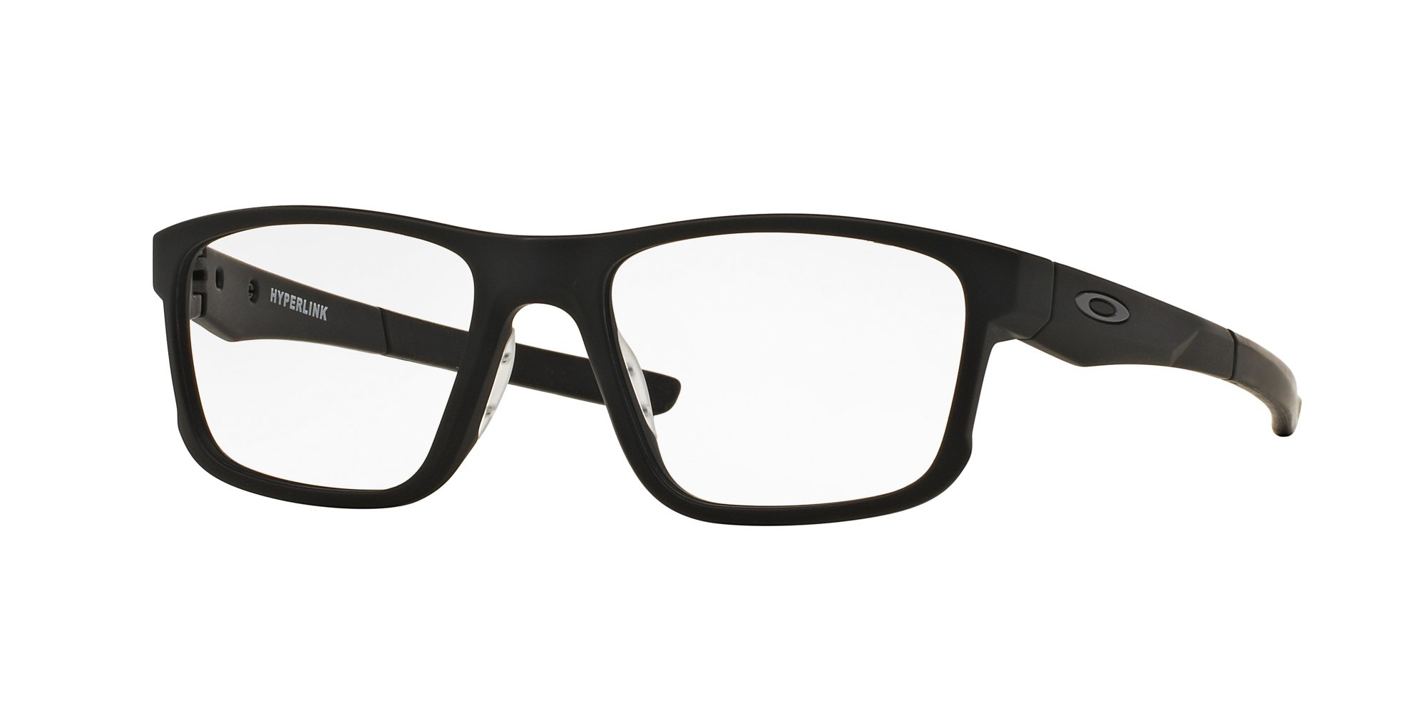 Oakley Men's Ox8078 Hyperlink Square Prescription Eyeglass Frames, Satin Black/Demo Lens, 54 mm